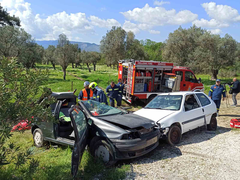 Άσκηση της πυροσβεστικής στους Λάμπου Μύλους
