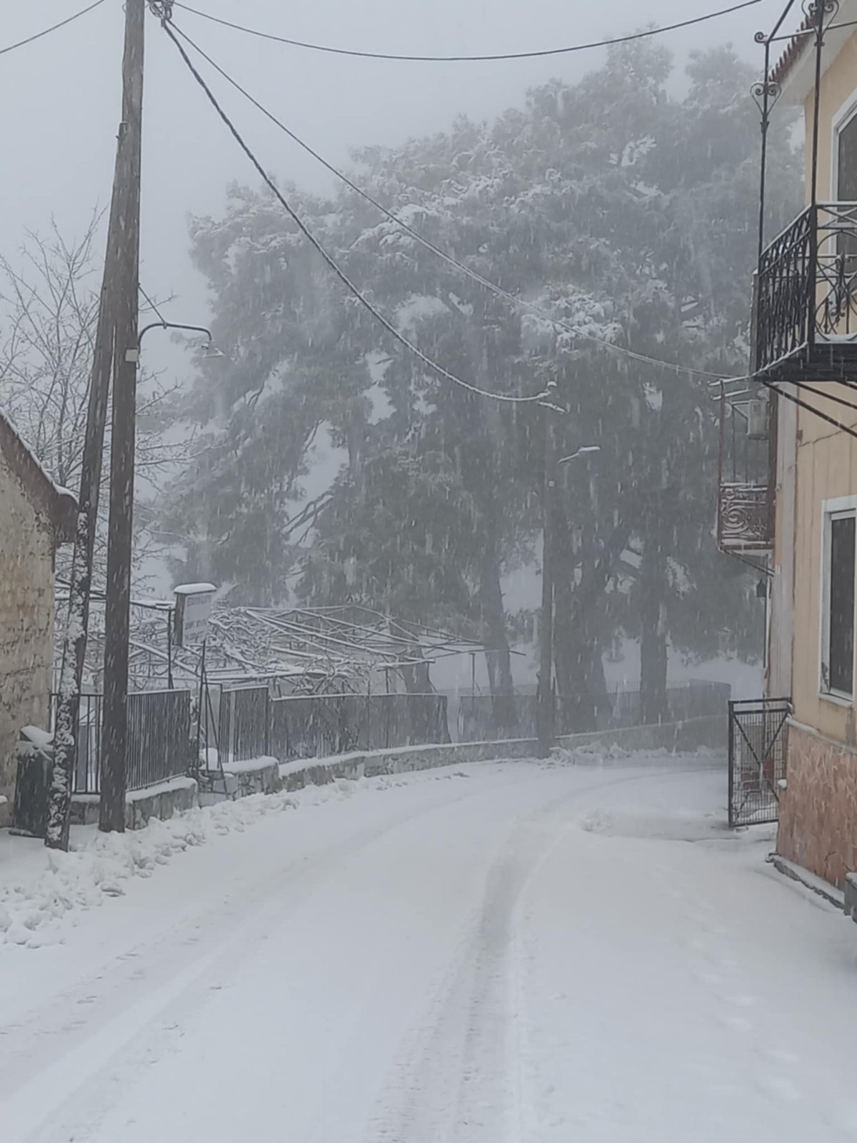 Επί ποδός και η Αστυνομία για τα χιονια - Τα Νέα της Λέσβου